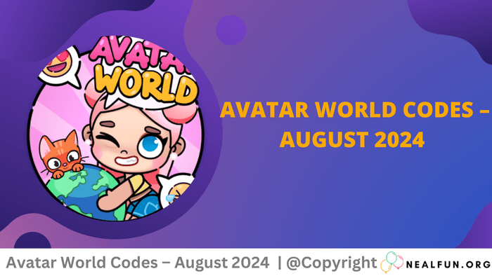 Avatar World Codes For August 2024