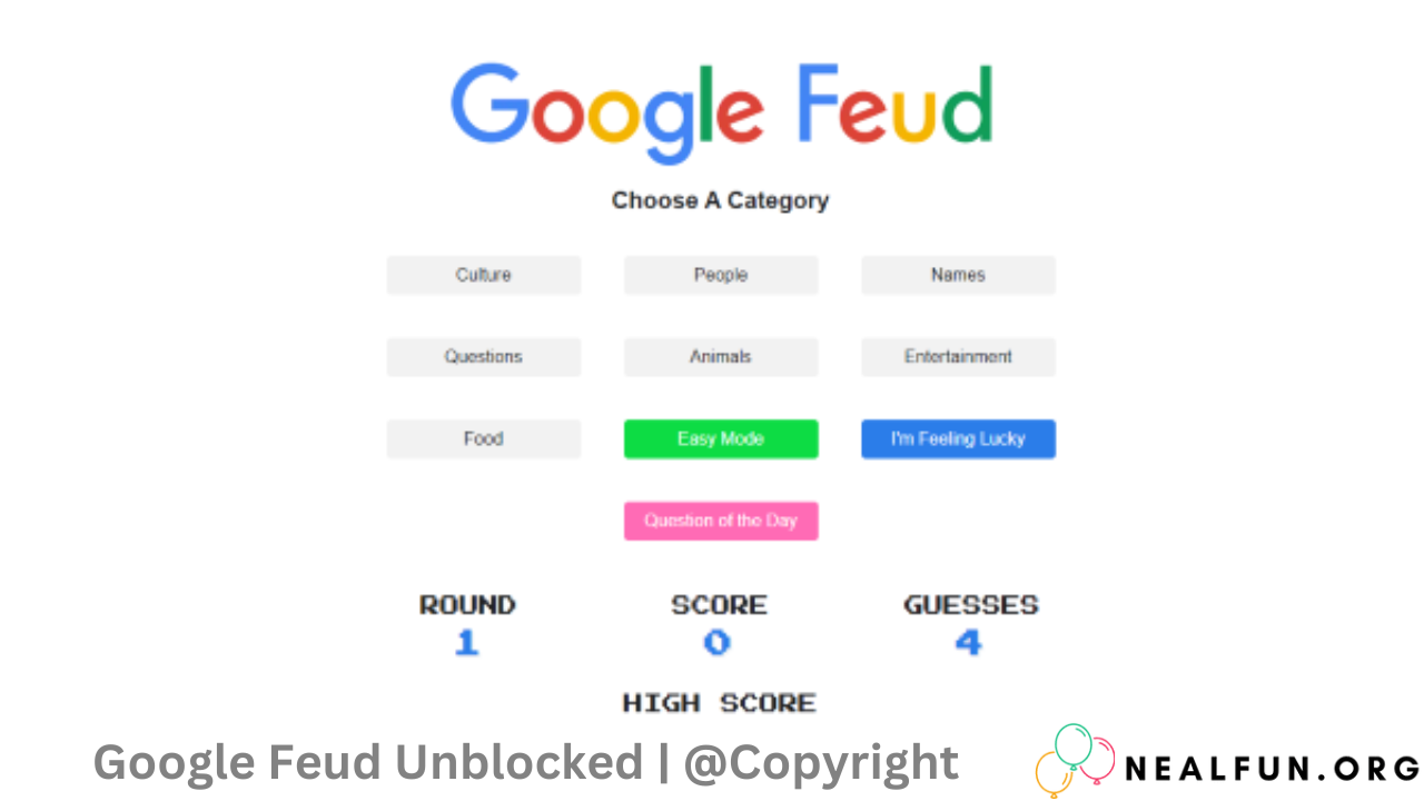 Google Feud Unblocked